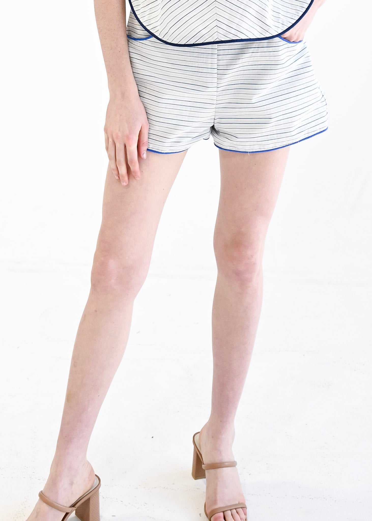 Never A Wallflower | Amy Shorts Blue Stripe – NeverAWallflower