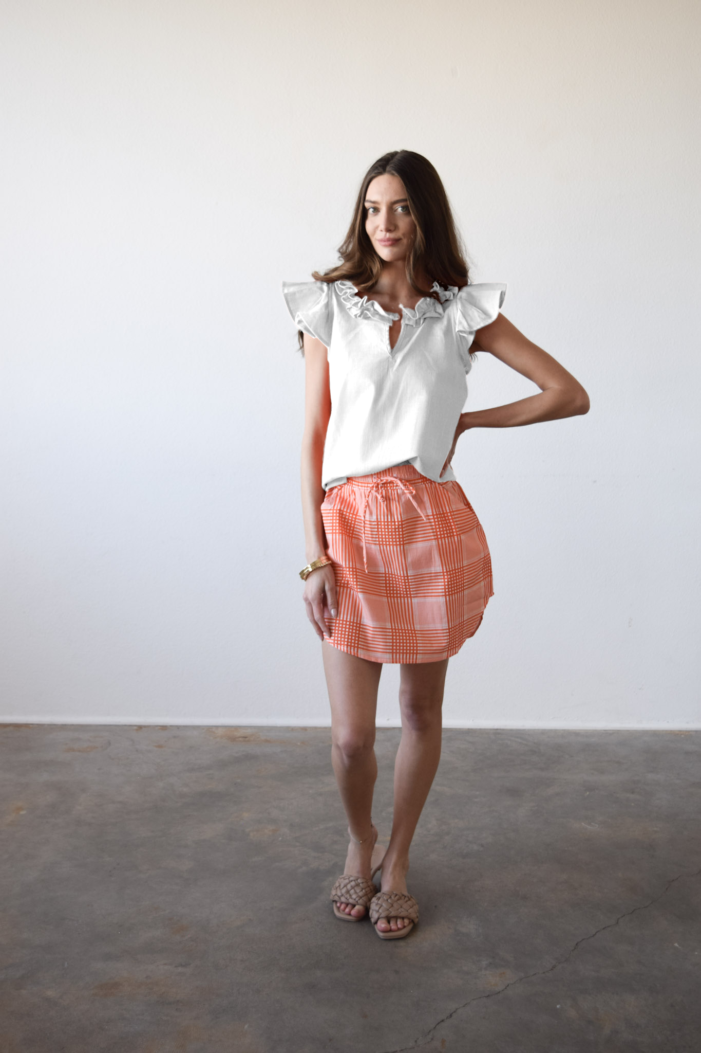 Rachel Top White Solid Cotton Cambric – NeverAWallflower